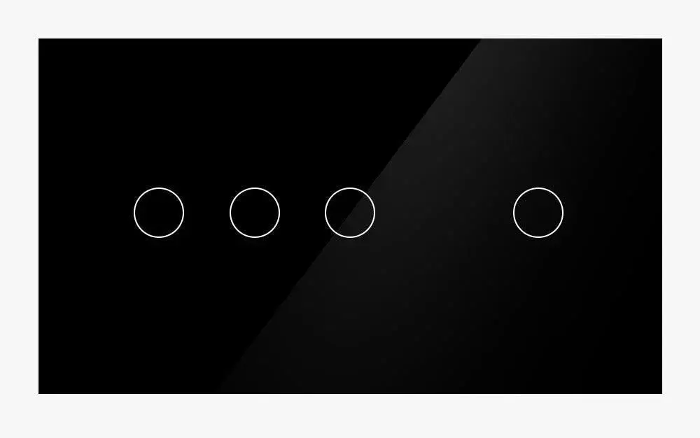 SmartHome Pametni prekidač za svetlo, 3 standardna tastera + 1 taster 40A za velike potrošače, WiFi, Crni