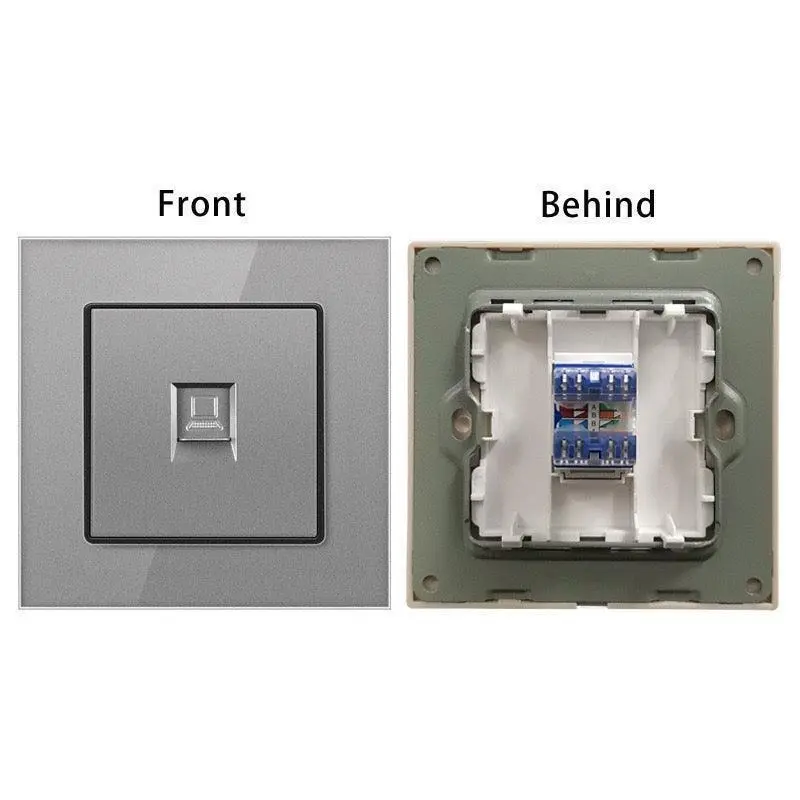 SmartHome Zidna utičnica CAT6 RJ45, Siva