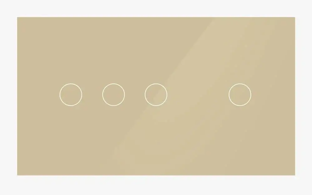 SmartHome Pametni prekidač za svetlo, WiFi, 3 tastera+1 taster 40A, Zlatne boje