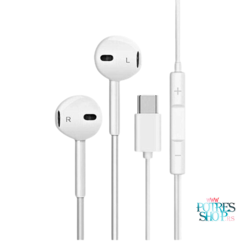 SLUSALICE BELE BUBICE TIP C ZA IPHONE 15 HQ