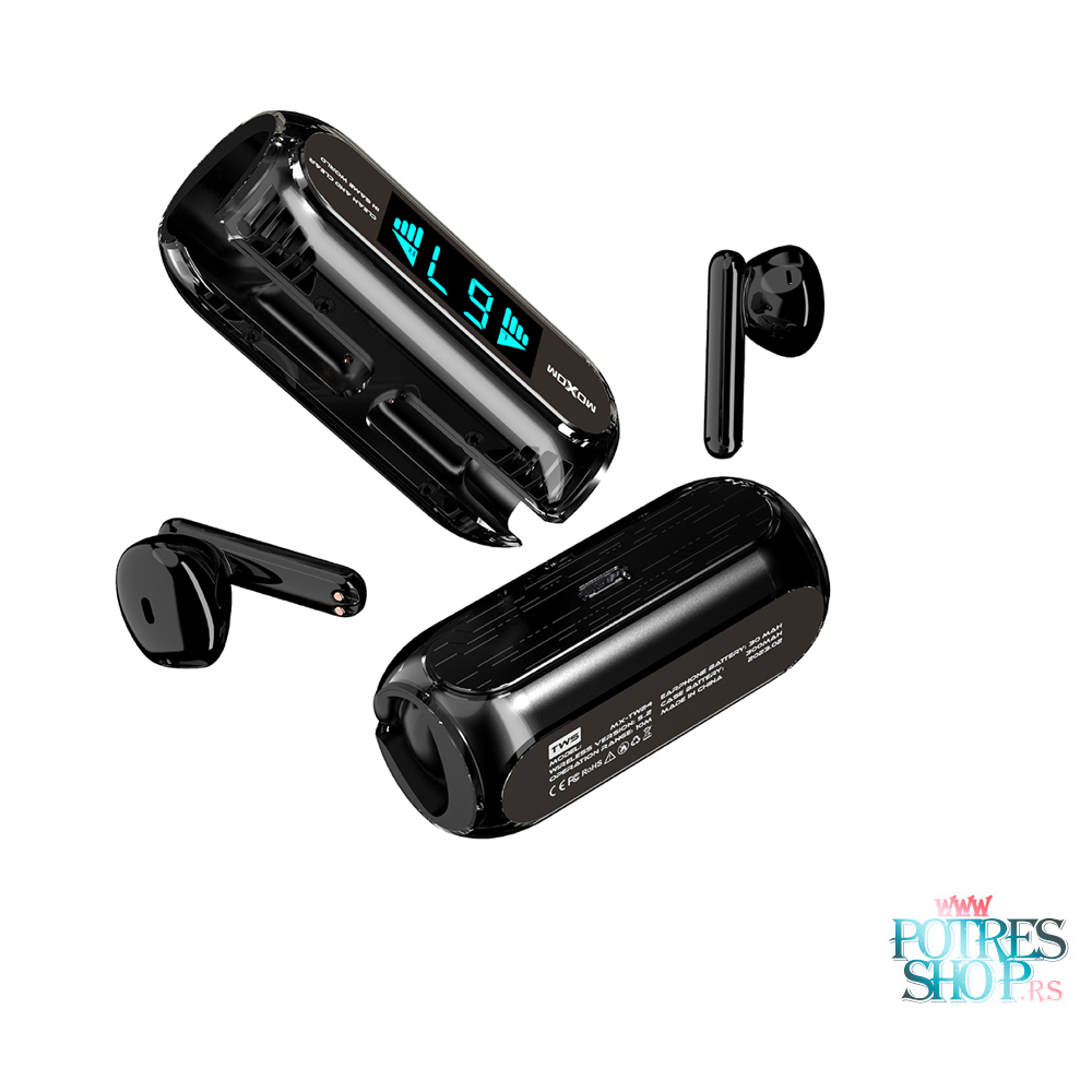 SLUSALICE BLUETOOTH AIRPODS MOXOM MX-TW24 BLACK