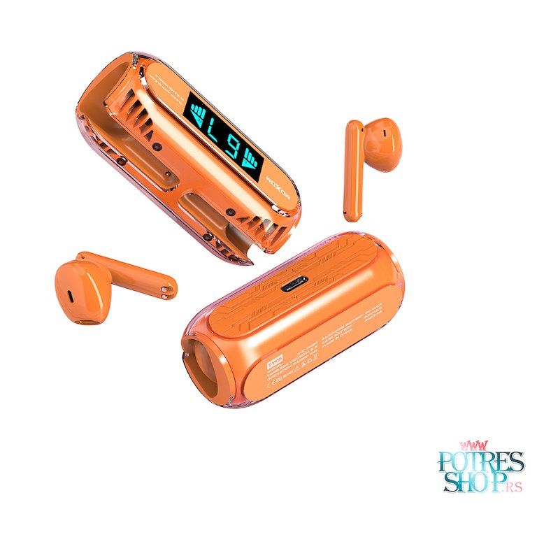 SLUSALICE BLUETOOTH AIRPODS MOXOM MX-TW24 ORANGE
