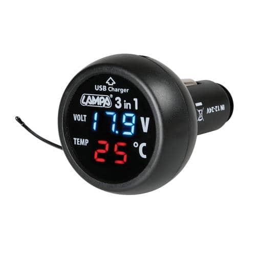 Merač temperature i voltmetar sa USB-om Smart Plug – Lampa 74063