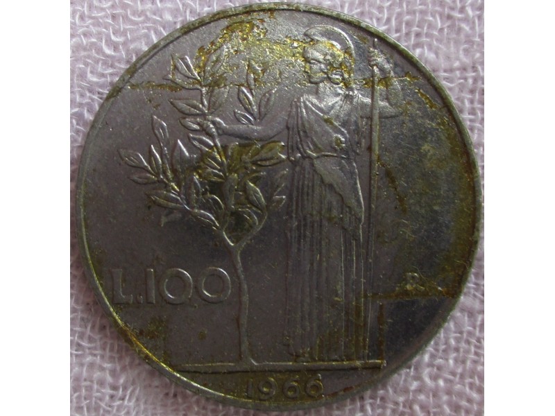 100 lira 1966, Italija