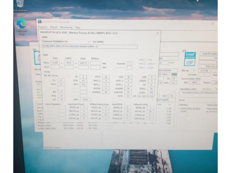 Dell OptiPlex 3050 i3-7100 DDR4-4GB SSD-120GB Windows10