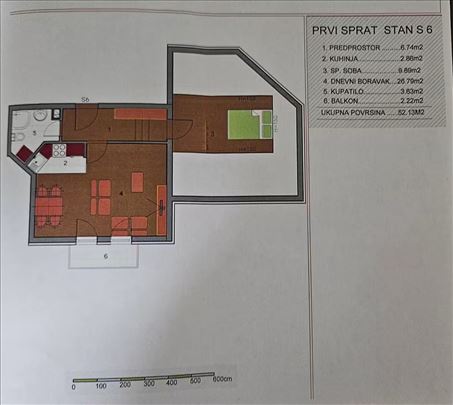 Apartman u centru Zlatibora, 52m2