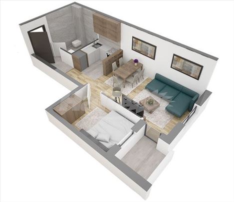 Pretprodaja 36,38m² Jednoiposoban sa terasom