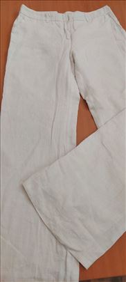 Bele lanene pantalone 42