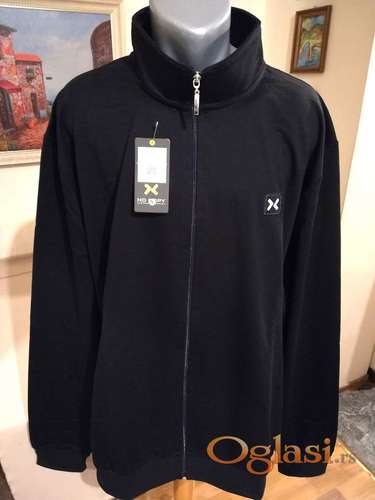 Kvalitetan muski duks sa kragnom No Copy Veliki model 6XL Teget Novo