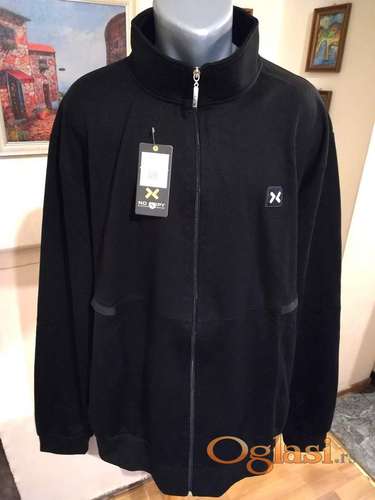 Kvalitetan muski duks sa kragnom No Copy Veliki model 6XL Crni Novo