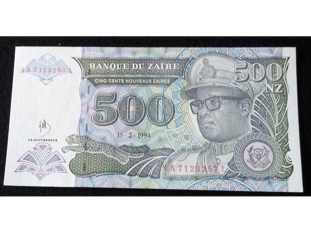 500 novih zaira,Zair,1994,unc.
