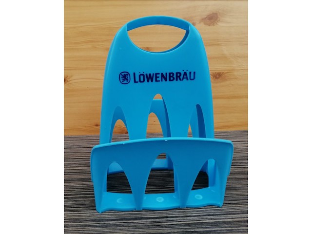 Nosač za pivske flaše plava korpa Löwenbräu