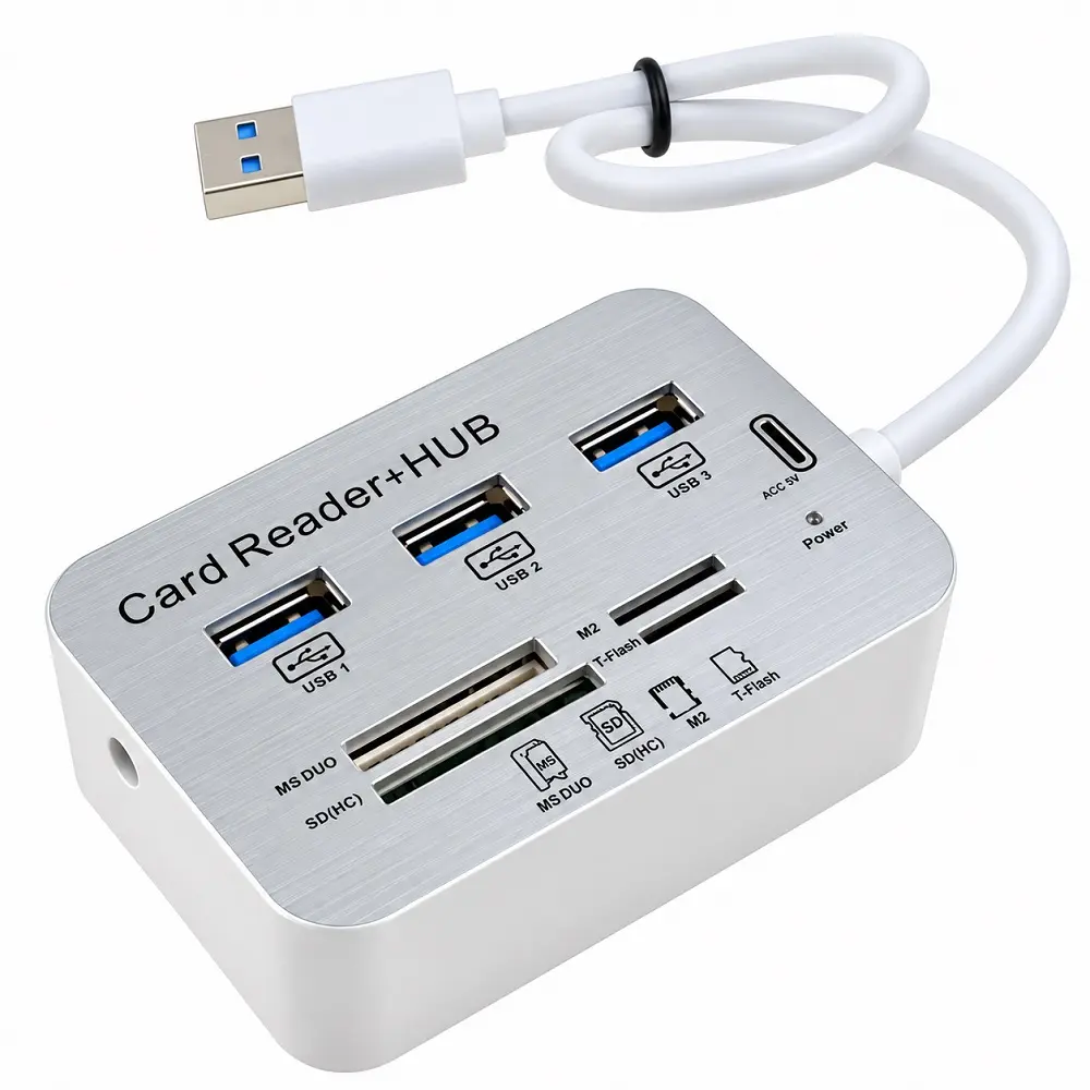 KETTZ USB 3.0 HUBCARD READER 7 IN 1 KT-HC731 3*USB3.0 + TFSDM2MS