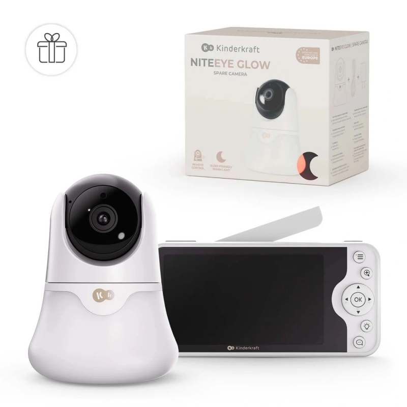 Kinderkraft Niteeye Glow digitalni video bebi alarm sa noćnom lampom White