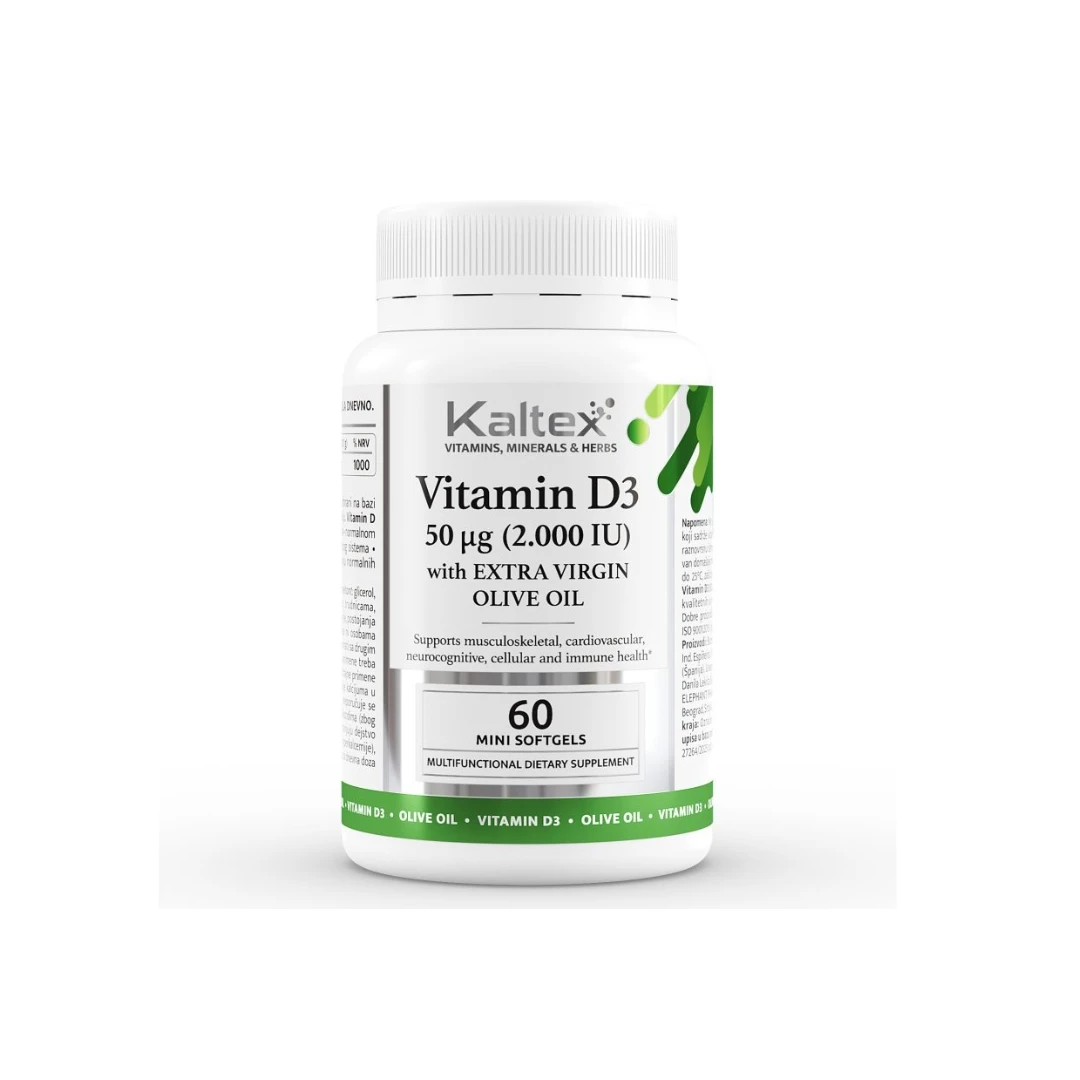 Kaltex VITAMIN D3 2000 IU Mini Softgel 60 Kapsula