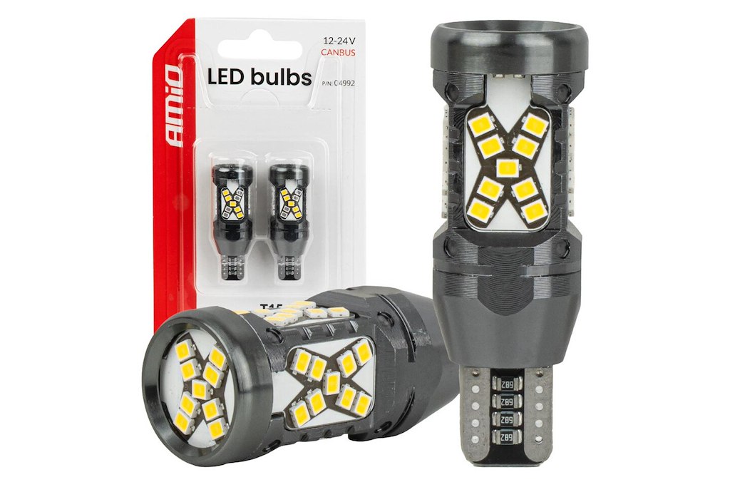Warning! Translation error [LED CANBUS žarnice T15 2016 45SMD bele 12V 24V AMIO-04992] Bestseler