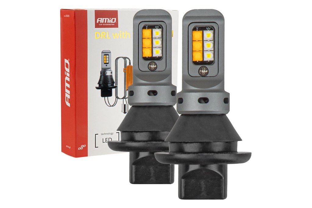 Warning! Translation error [2 v 1 LED dnevne luči + smerniki DRL CANBUS 1156 3535 12SMD 12V 24V AMIO-05005] Proizvod nedelje