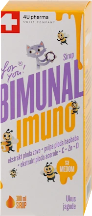 4U pharma
BIMUNAL imuno sirup, 300 ml
Dodatak ishrani