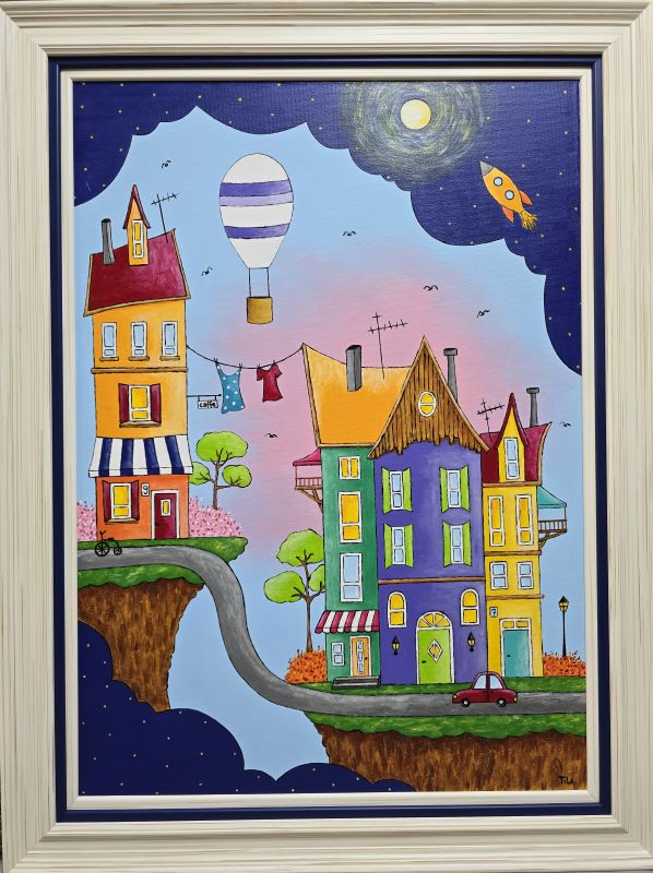 Balon II, akril na platnu, sa 83×63 cm, bez 70×50 cm, Tijana L., sertifikat, 25960 dinara