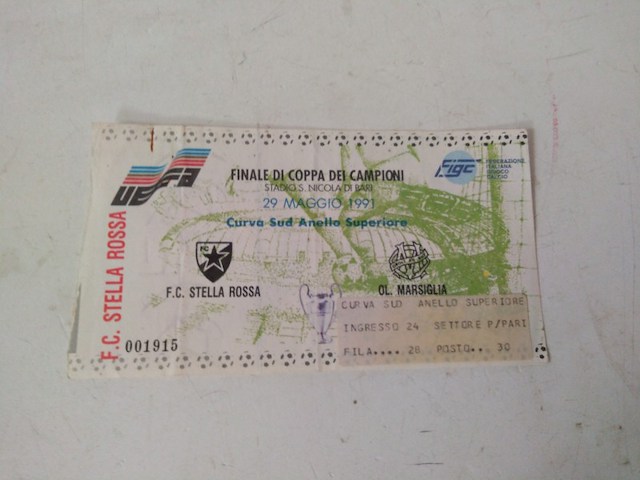 CRVENA ZVEZDA - OLIMPIK 29.05.1991 - BARI