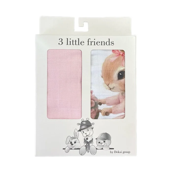 3904 Muslin tetra pelene zeka roze