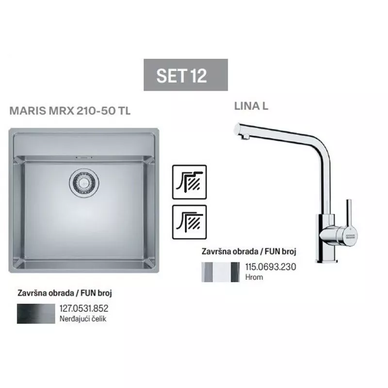 Franke set sudopera MRX 210-50 TL + slavina Lina L