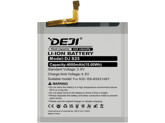 Baterija za Samsung S931B Galaxy S25 5G (EB-BS931ABY) 3885 mAh Deji
