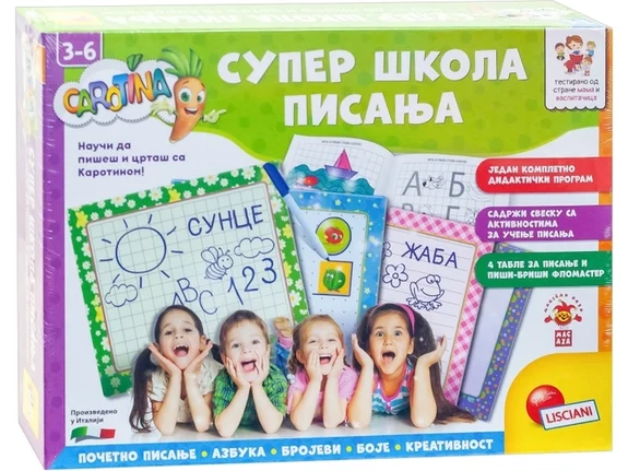 Lisciani Carotina SR edukativna igra super škola pisanja RS65455
