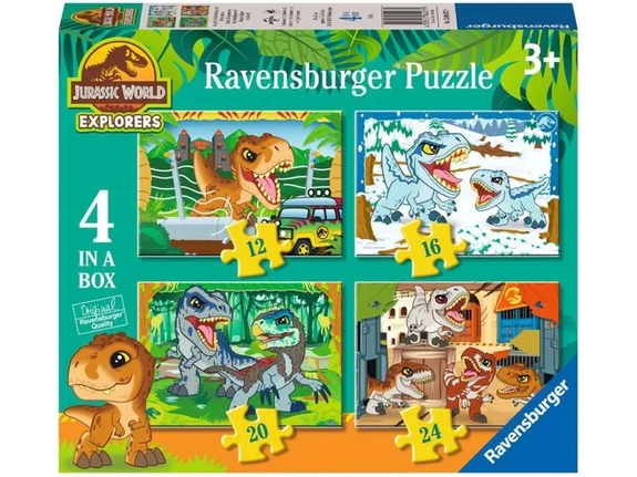 Ravensburger Puzzle za decu Jurassic World istraživači 12/16/20/24 dela 3+