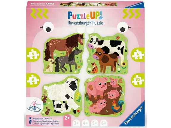 Ravensburger Puzzle za decu Životinje sa farme 4/6/8/10 delova 3+ Puzzle Up