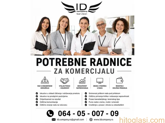 Potrebne radnice za komercijalu