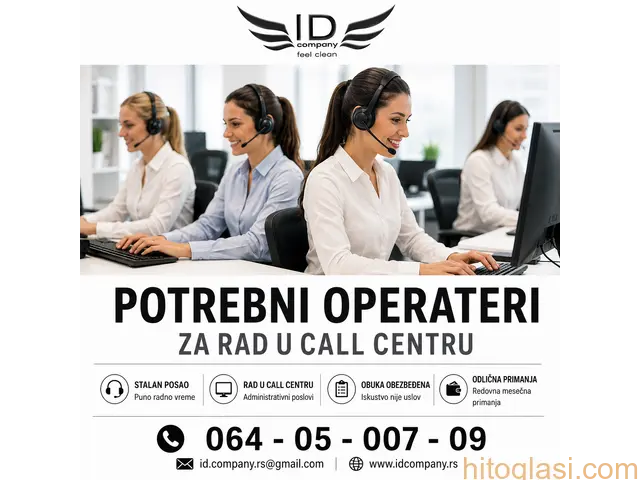 Potrebni operateri za rad u call centru