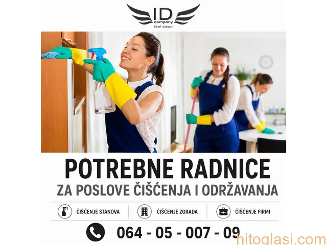 Potrebne radnice za poslove čišćenja i održavanja 60.000-120.000