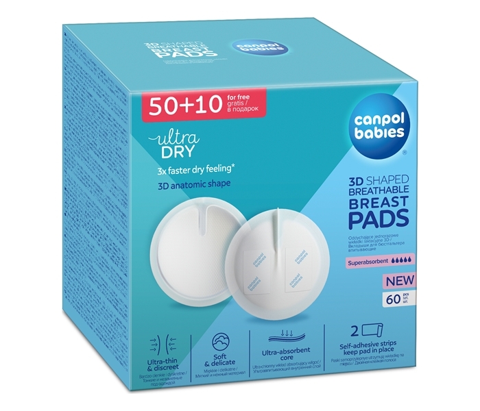 Canpol Babies Tuferi za grudi 3D ultra upijajući - White (60Kom) 1/652ID: EK000718806