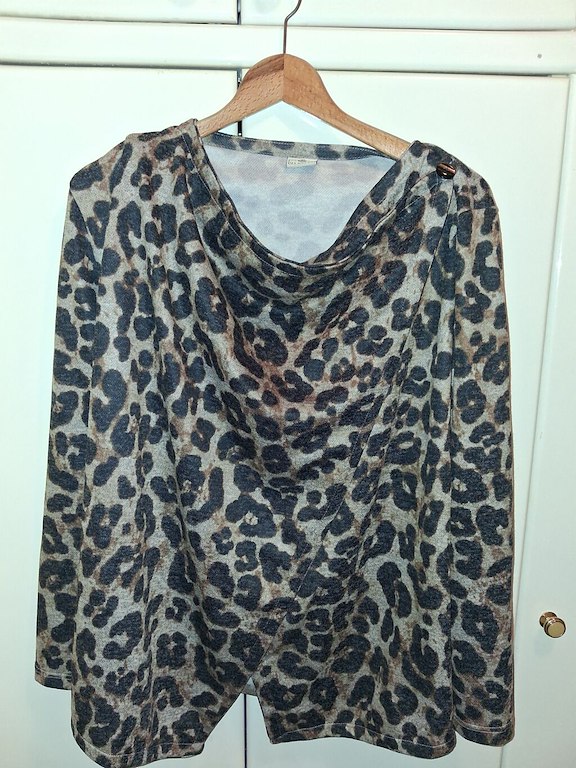 Leopard tunika/bluza sa opuštenim „vodopad” izrezom - Brend: Garmont