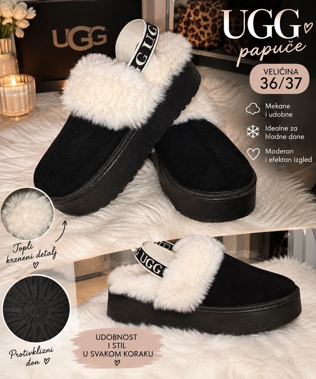 UGG papuče, veličina 36/37 - Model sa zatvorenim prednjim delom i