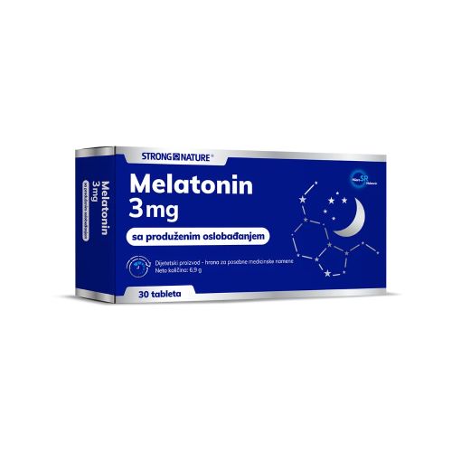 STRONG NATURE MELATONIN 3 MG SA PRODUŽENIM OSLOBAĐANJEM 30 TABLETA