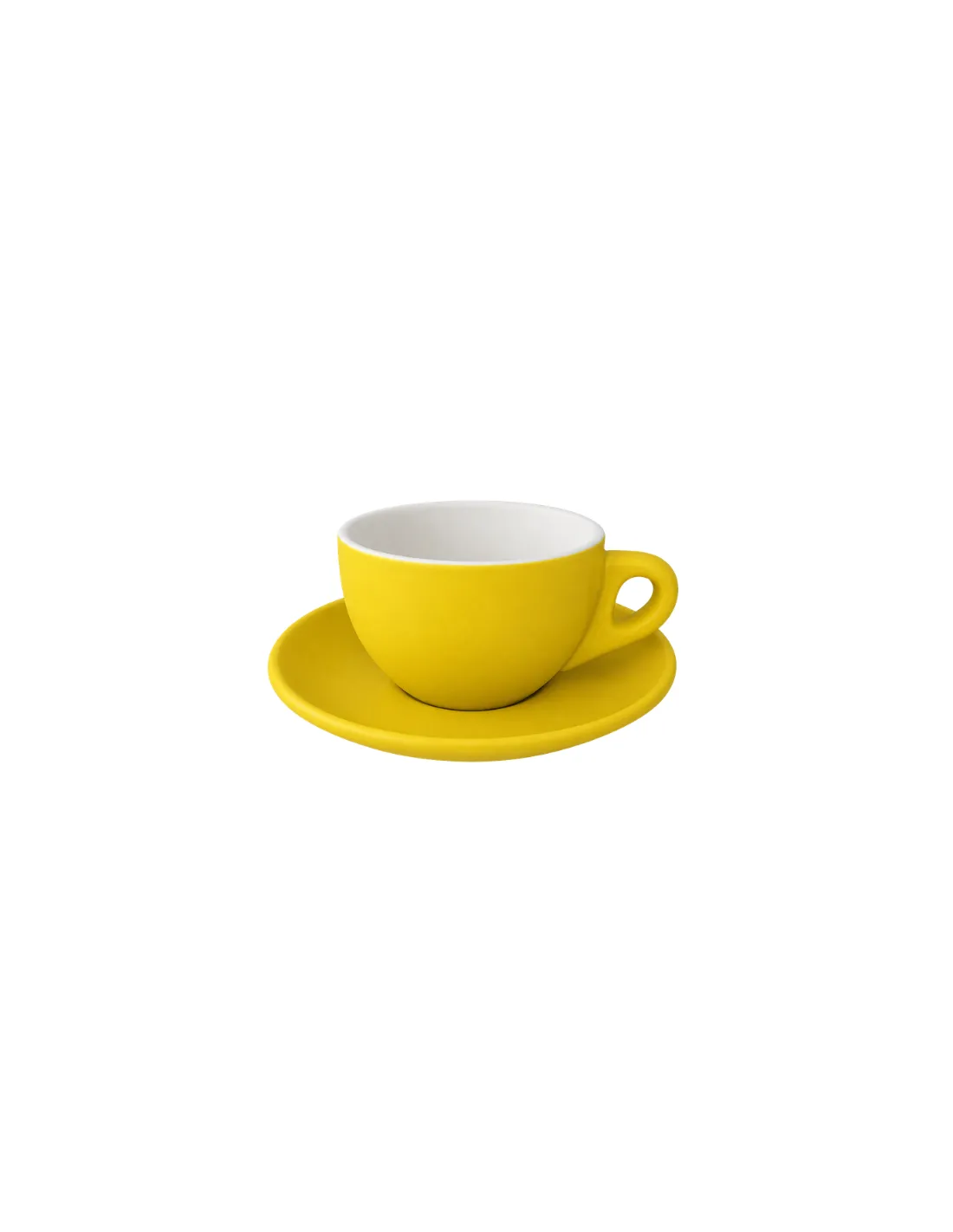 Šolja za cappuccino sa tacnom 180 ml – žuta, set 6 kom