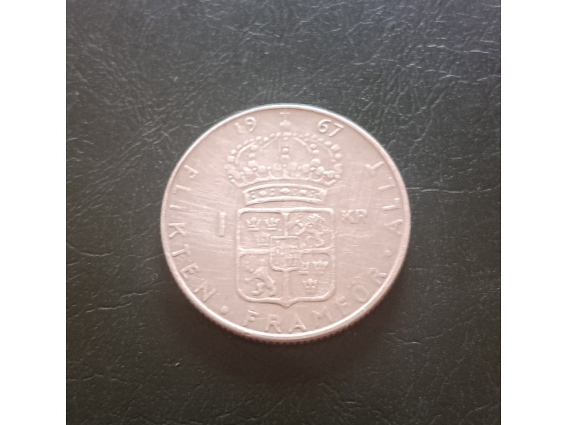 Srebro - 1 kruna 1967. Svedska