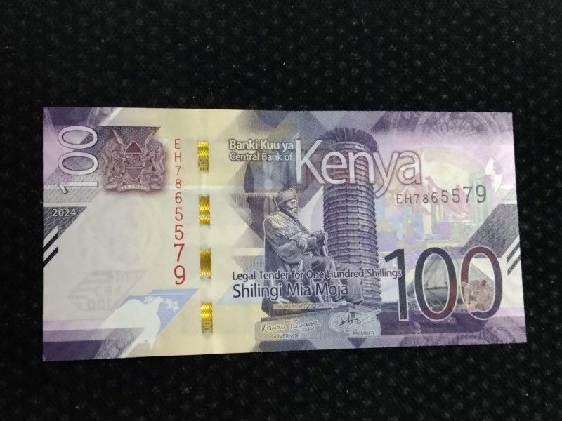 100 šilinga 2024 kenija UNC