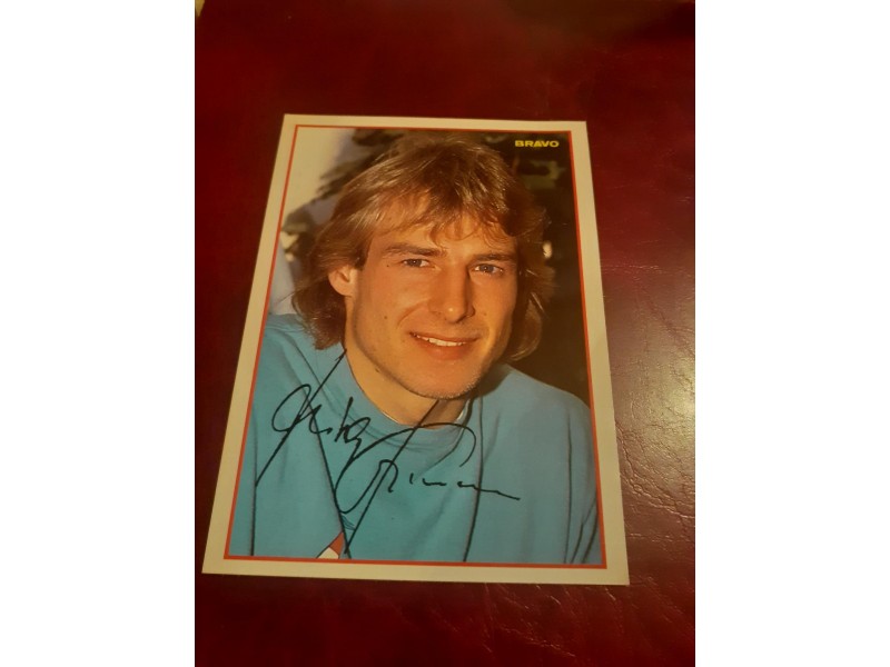 KLINSMANN- AUTOGRAM KARTA