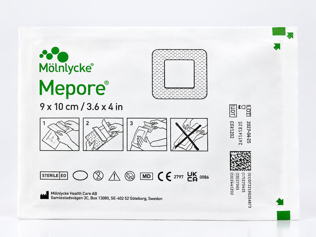 Mepore 9 x 10 cm – sterilna samolepljiva obloga, 1 komad