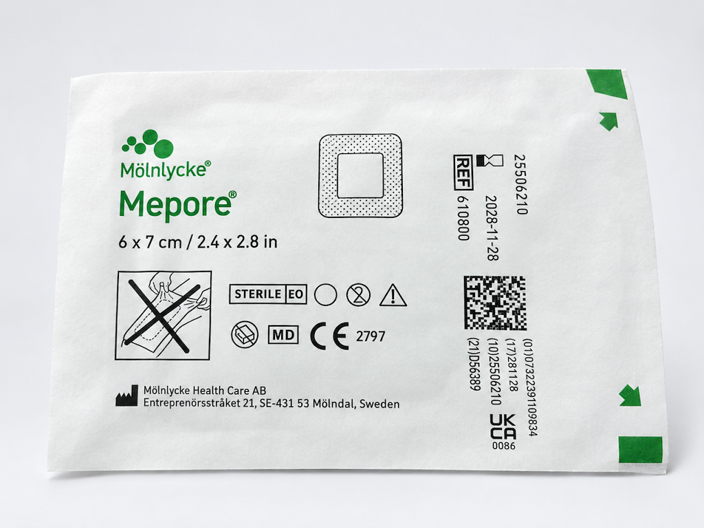 Mepore 6 × 7 cm – samolepljiva obloga
