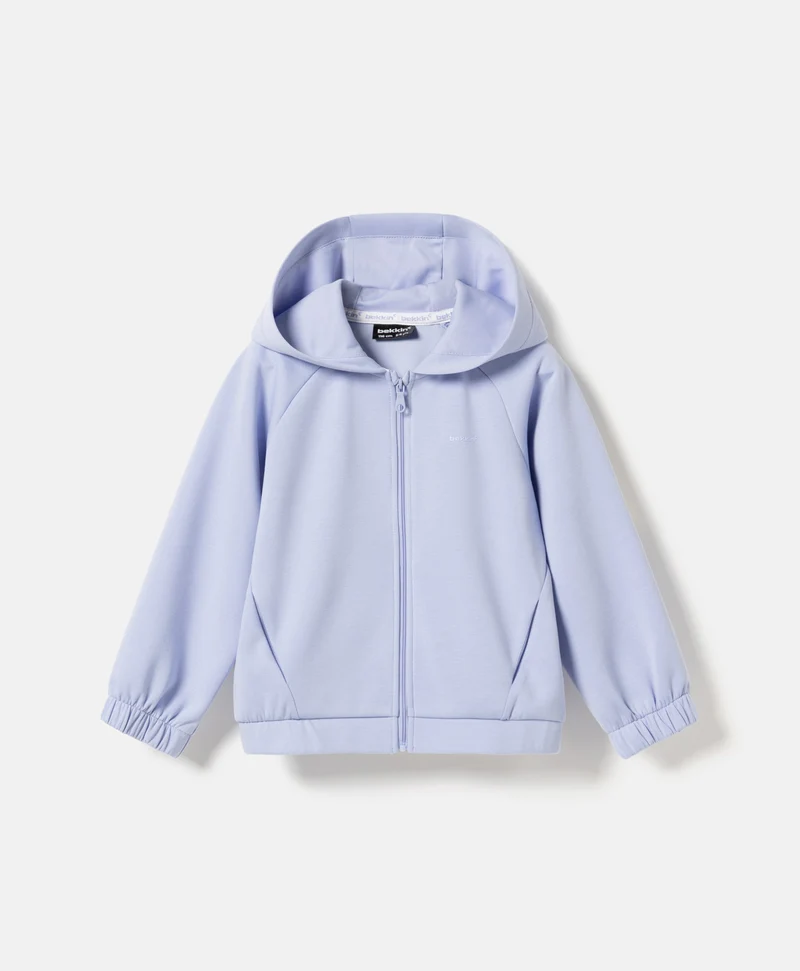 Bluza za devojčice lila sa kapuljačom