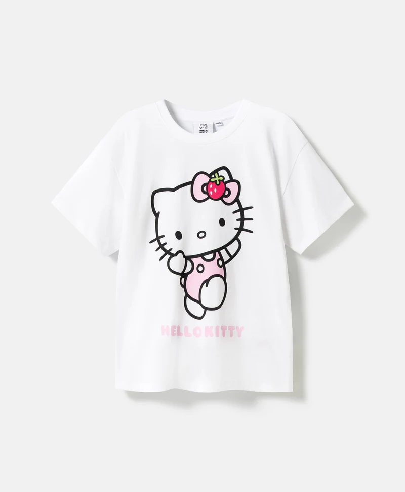 Majica za devojčice Hello Kitty ležeran kroj 100% pamuk