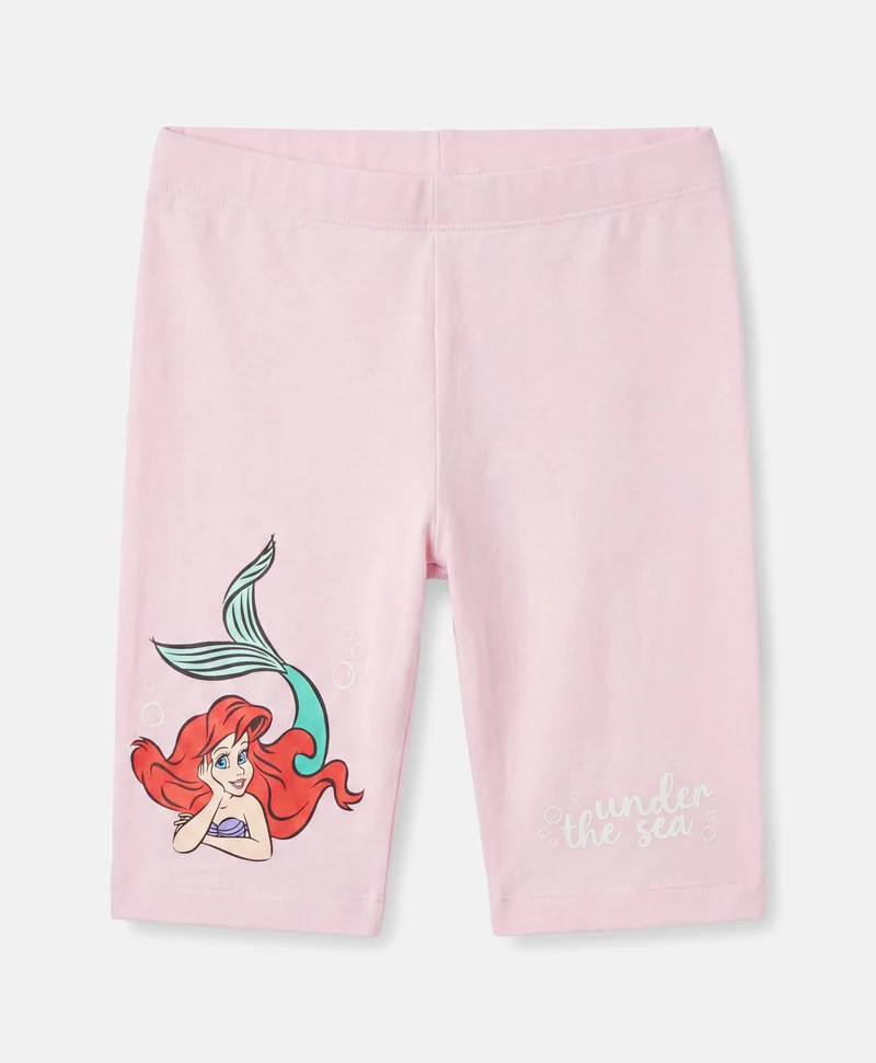 Roze biciklistički šorts za devojčice The Little Mermaid