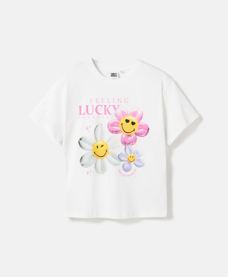 Oversize majica za devojčice Smiley 100% pamuk