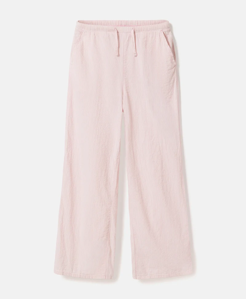 Devojčanske seersucker pantalone na pruge 100% pamuk