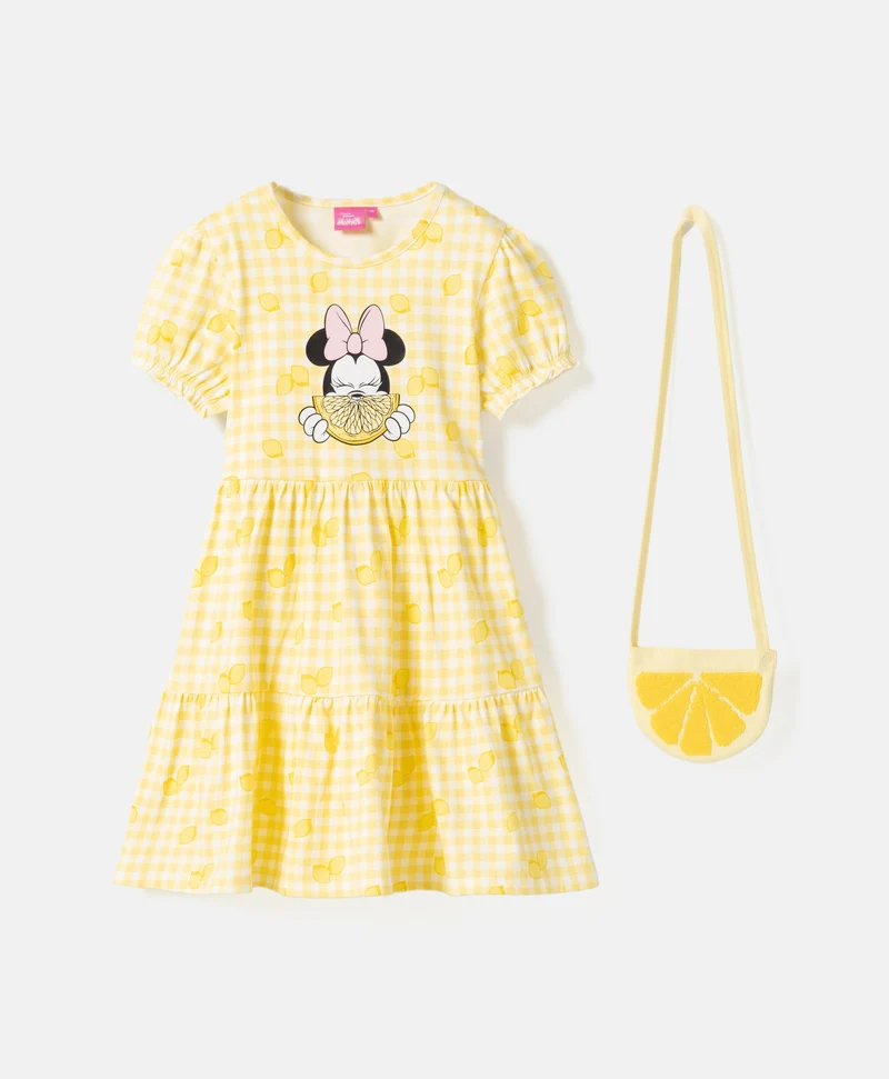 Dečja haljina sa torbicom u obliku limuna Minnie 100% pamuk