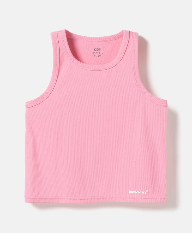 Top za devojčice Bekkin rebraste teksture